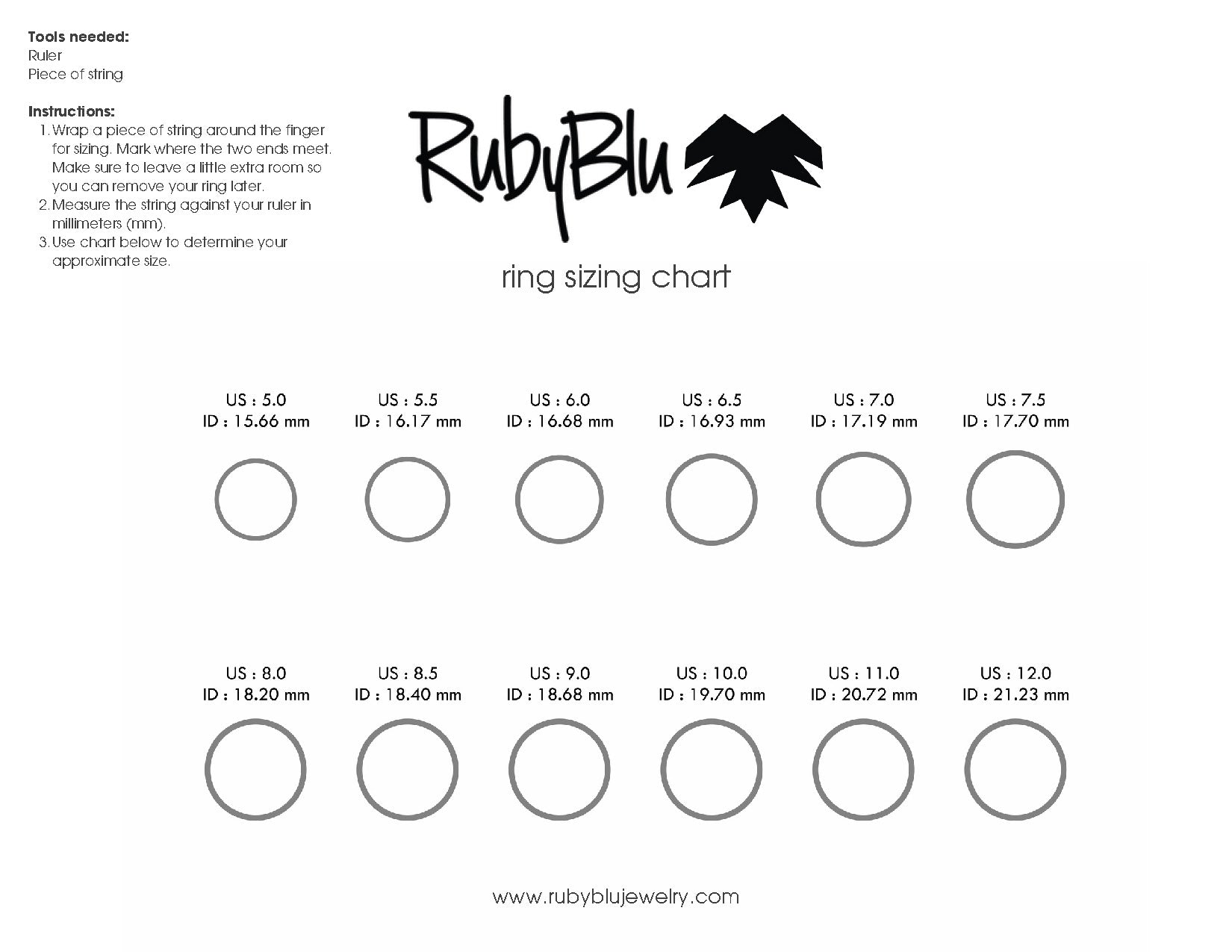 Fast and Easy Way to Measure Your Ring Size at Home – Rubyblujewelry
