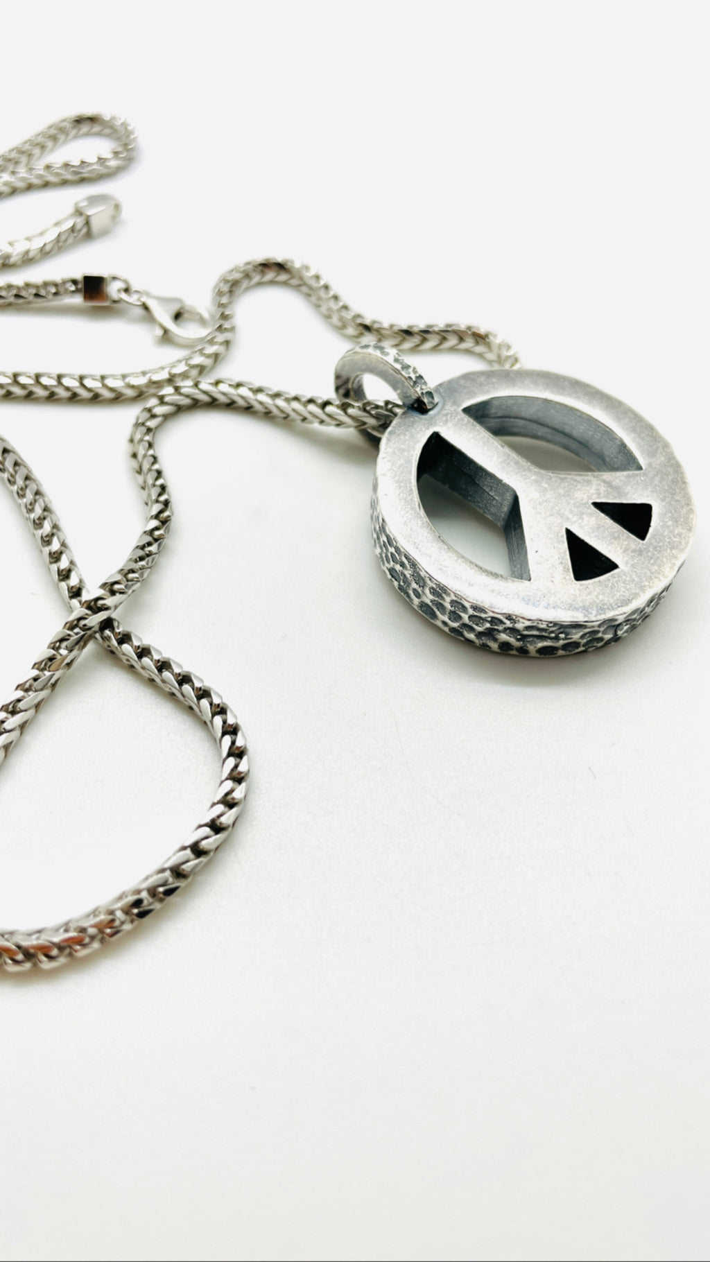 Peace Necklace with Sterling silver chain – Rubyblujewelry